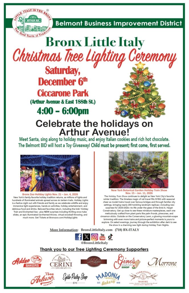 Bronx Little Italy Christmas Tree Lighting Ceremony 2025 - Bronx Little ...
